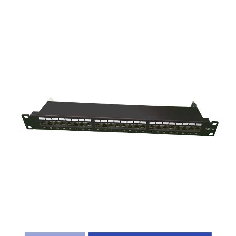 Cat6A Patch Panel 24 Port Shielded 1U Rack Mount per il sistema di ...